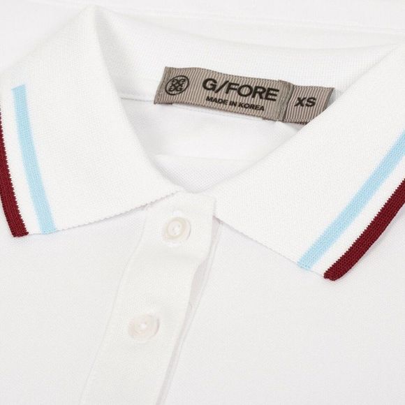 G/FORE | Tops | Gfore Tipped Polo Top Large Snow White Womens Golf ...